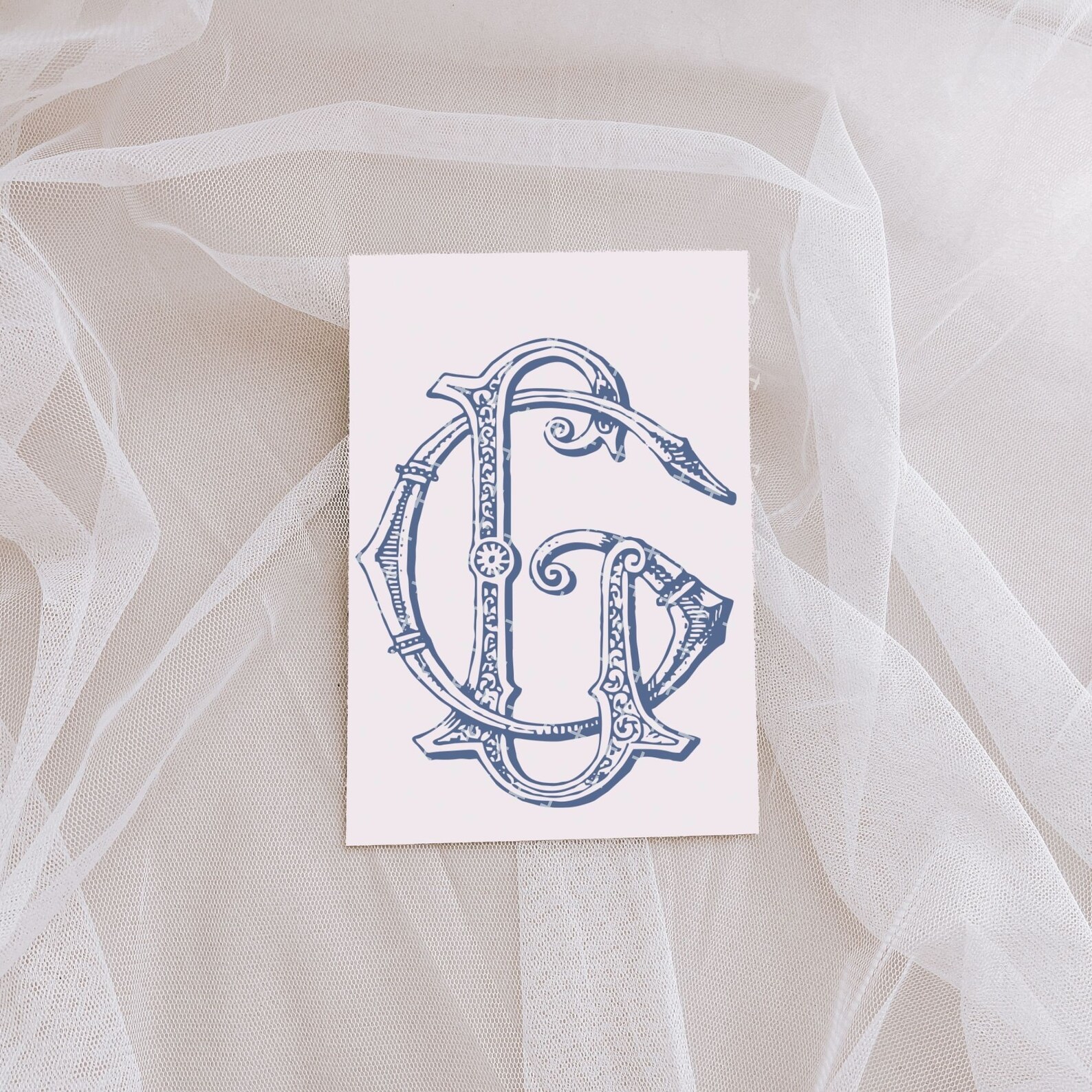 Classic Intertwined Wedding Monogram: 2 Letter Crest (PDF) - Etsy