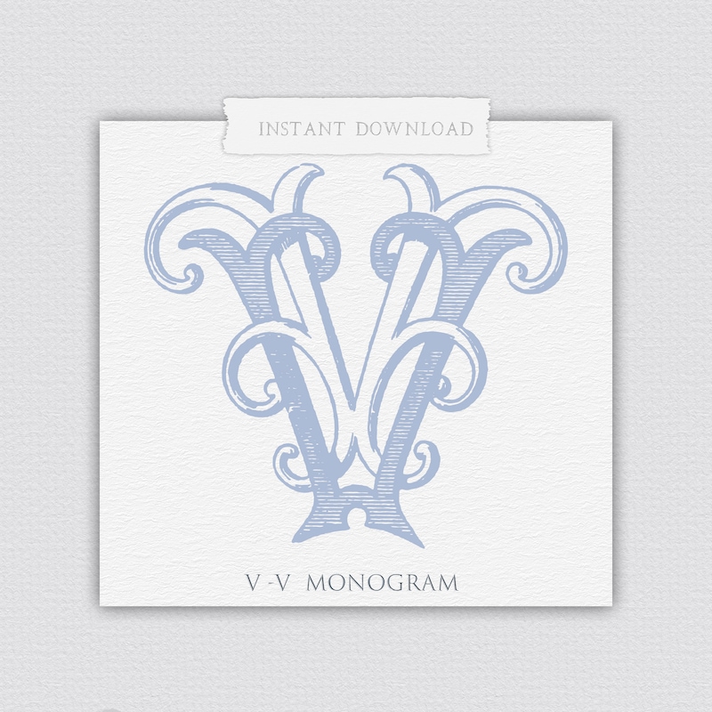 Monogram Letter V - Etsy