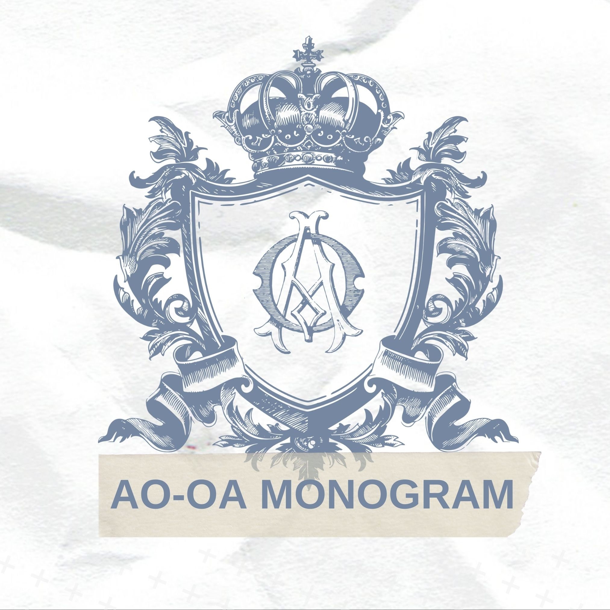 Vintage Wedding Crest: AO Monogram Logo (digital Download) - Etsy