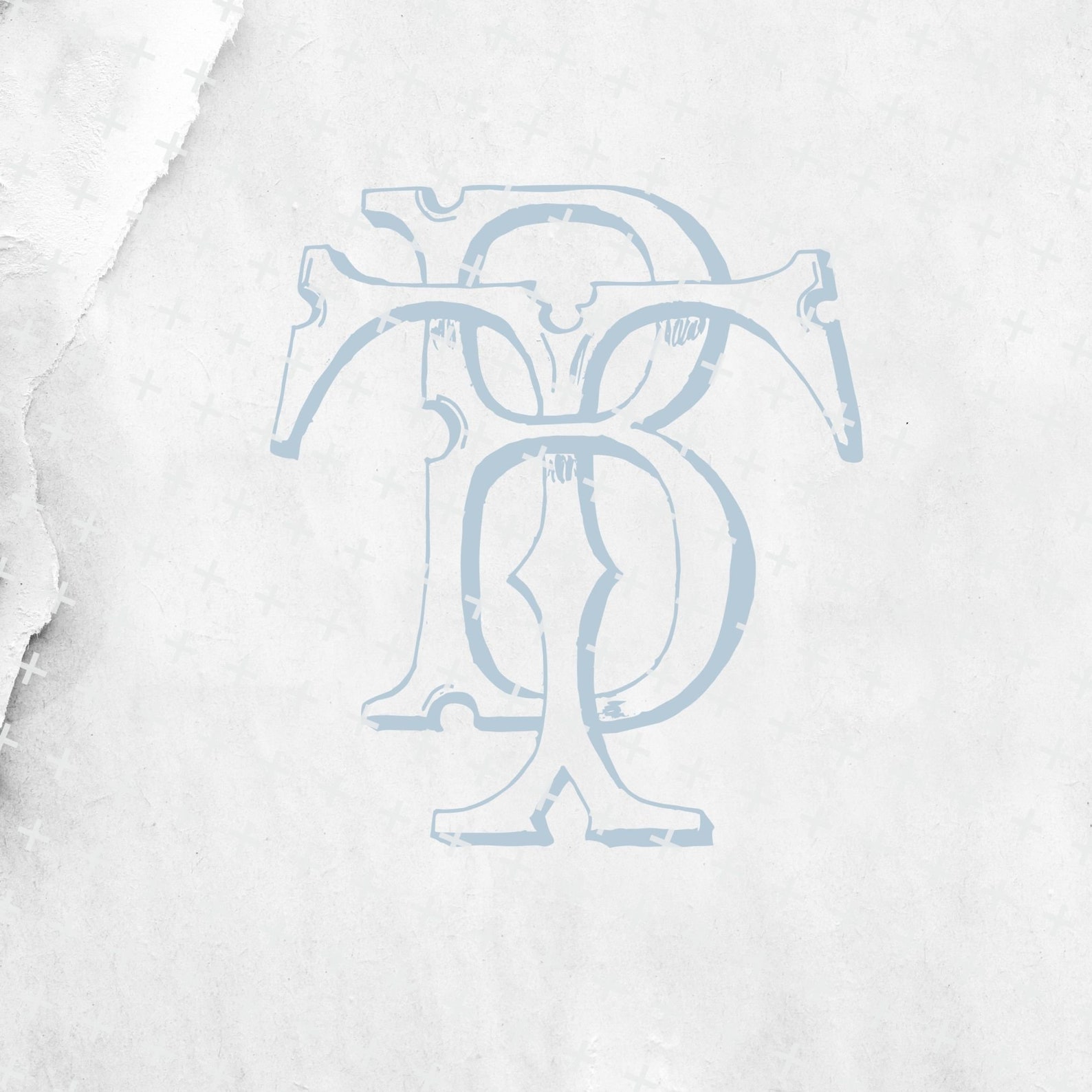Classic Interlocking Wedding Monogram: Two Letter Crest (PDF) - Etsy