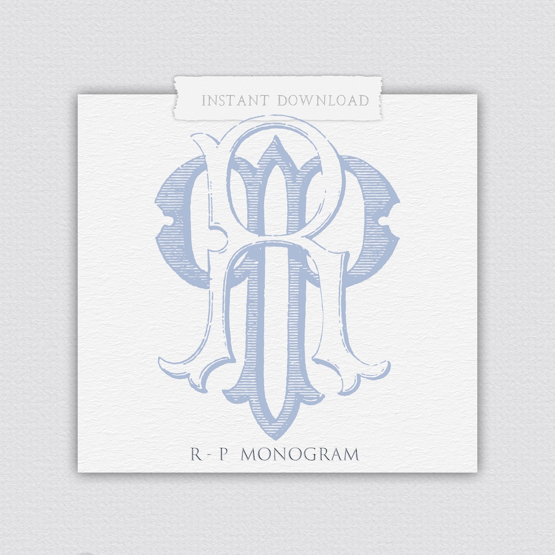 RP Classic Monogram, R-P Wedding Monogram, R-P Monogram With PDF ...