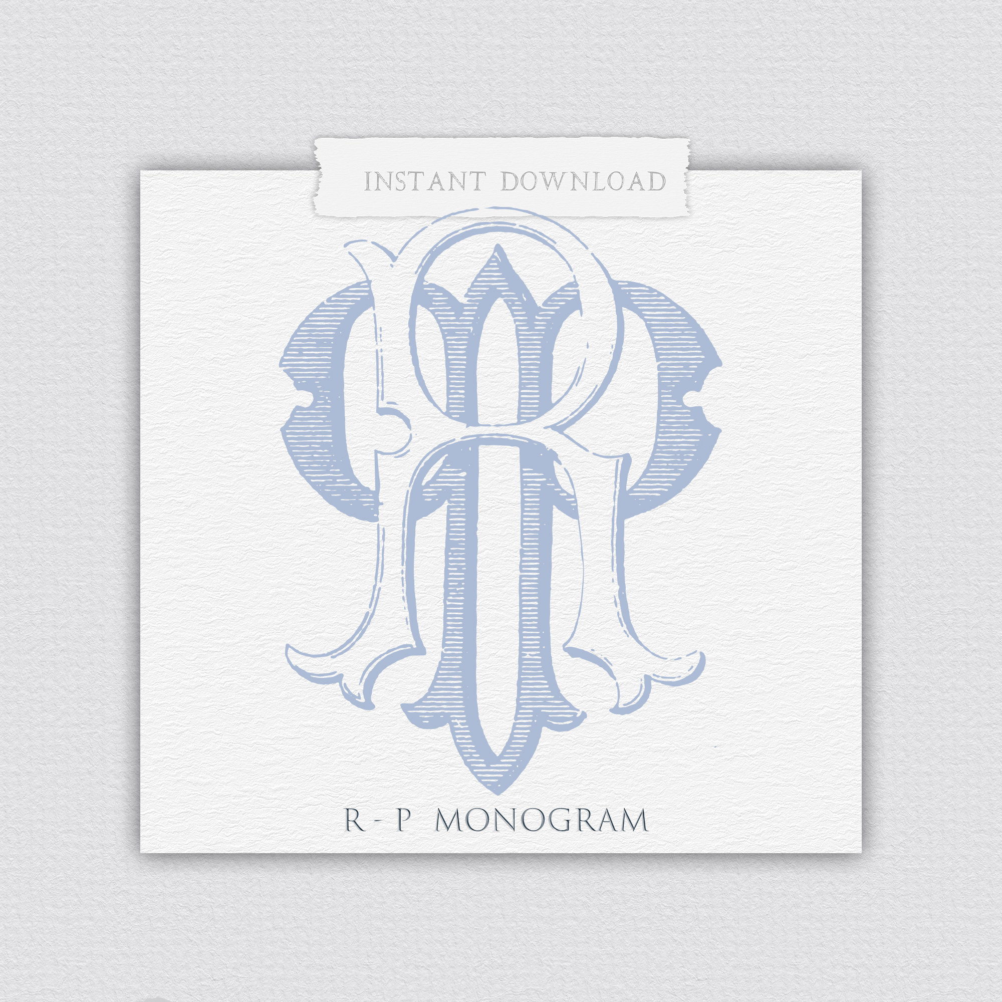 RP Classic Monogram, R-P Wedding Monogram, R-P Monogram With PDF ...