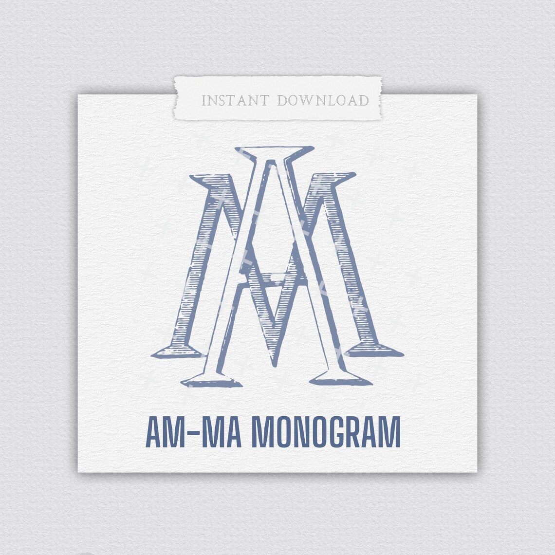 Classic Wedding Monogram: Intertwined AM Letters (digital Download) - Etsy