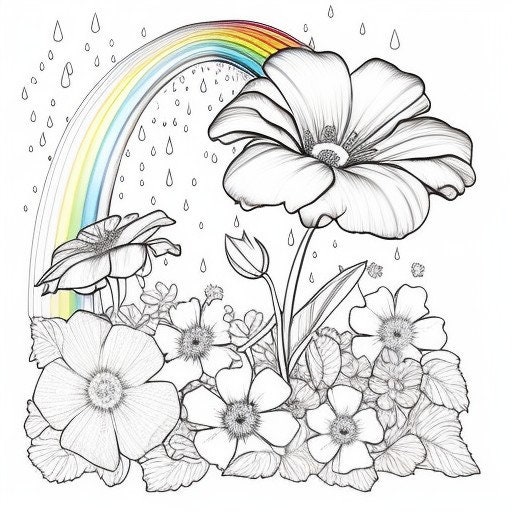 Rainbow Blooms: A Floral Coloring Book - Etsy