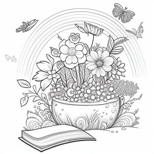 Rainbow Blooms: A Floral Coloring Book - Etsy