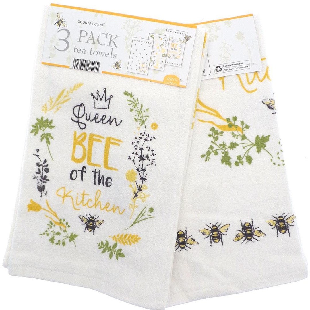 Queen Bee Tea Towels 3 Pack - Etsy