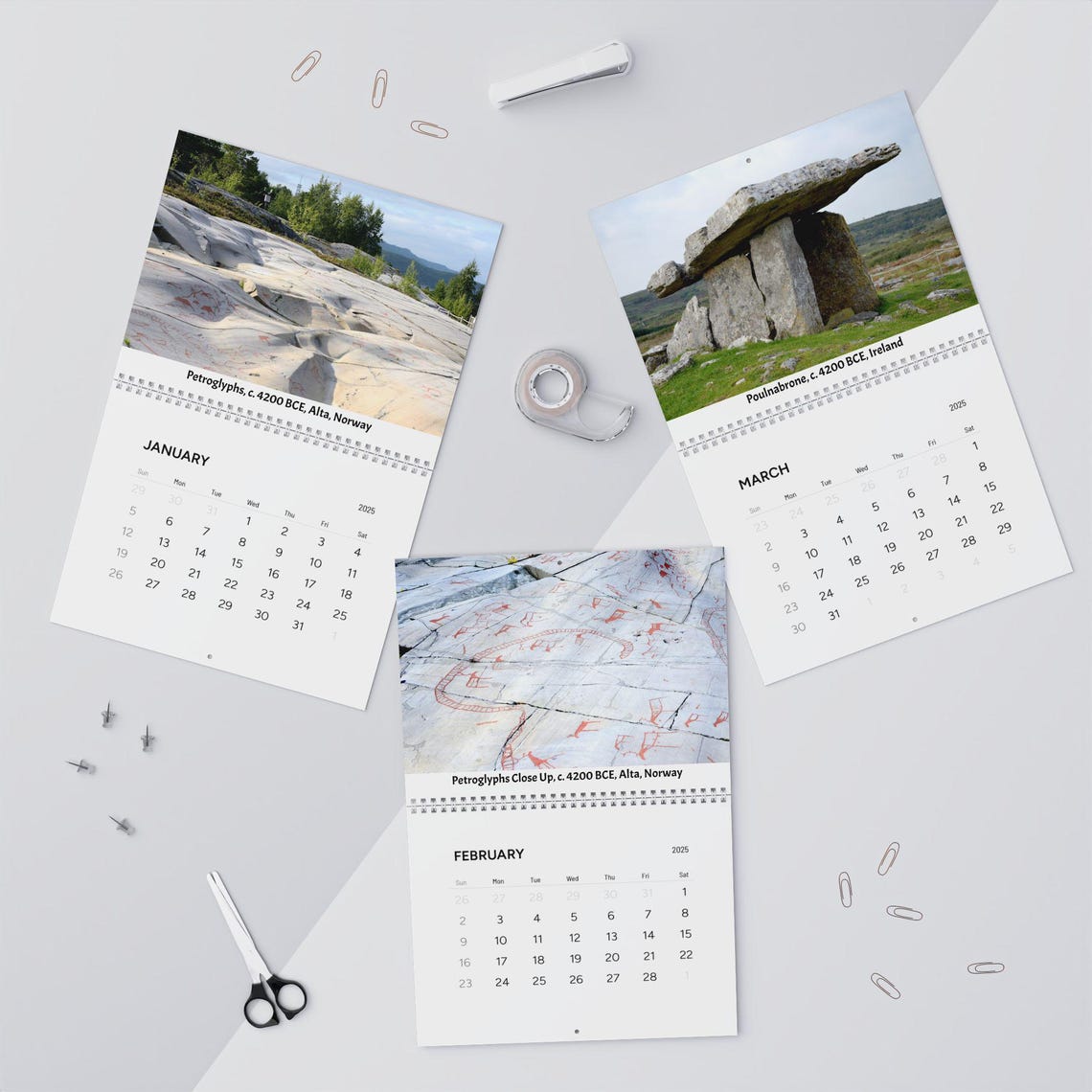 Ancient Sites Neolithic new Stone Age Wall Calendar 2025 - Etsy