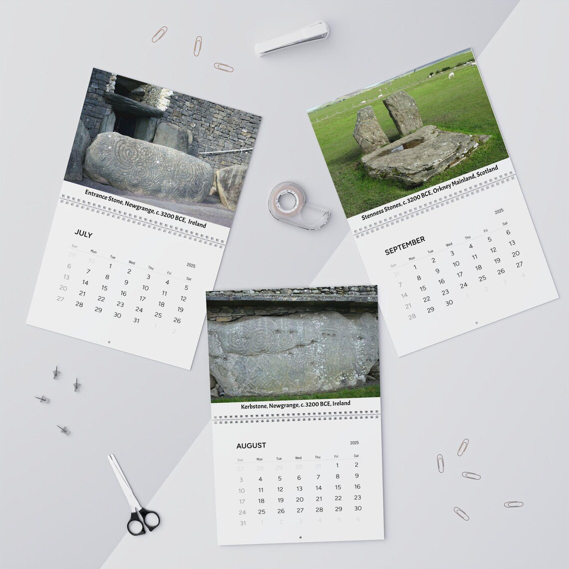 Ancient Sites Neolithic new Stone Age Wall Calendar 2025 - Etsy