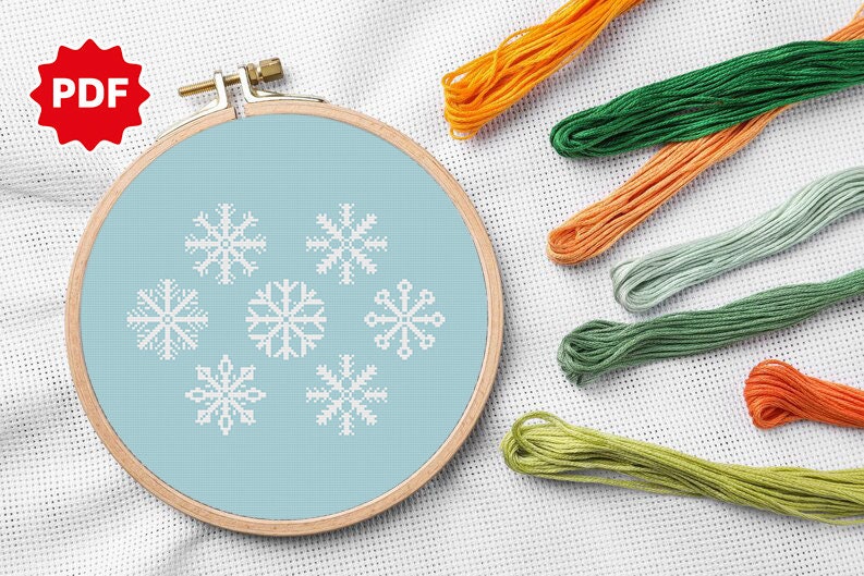 Snowflake Cross Stitch Pattern | Snowflakes Cross Stitch Pattern ...