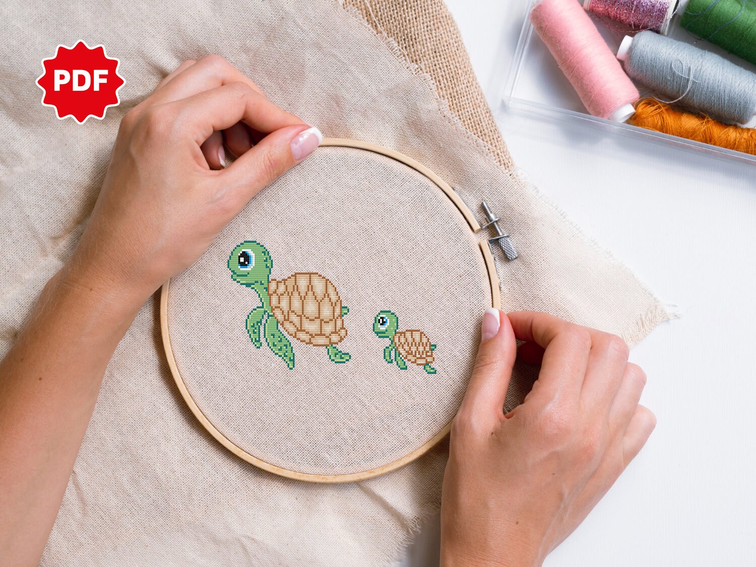 Turtle Cross Stitch Pattern Turtles Cross Stitch Pattern Baby - Etsy