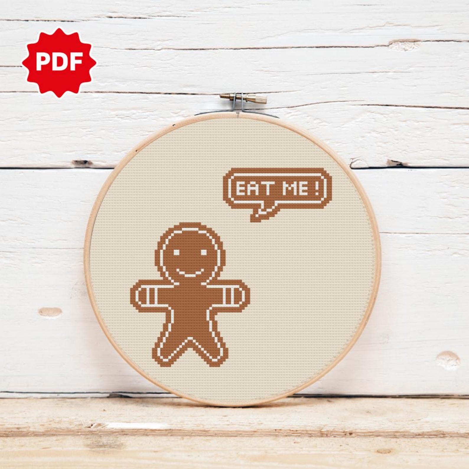 Gingerbread Man Cross Stitch Pattern | Gingerbread Cross Stitch Pattern ...