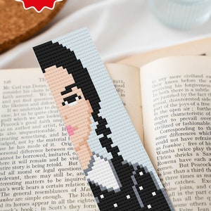Wednesday Bookmark Cross Stitch Pattern | Cross Stitch Bookmarks ...