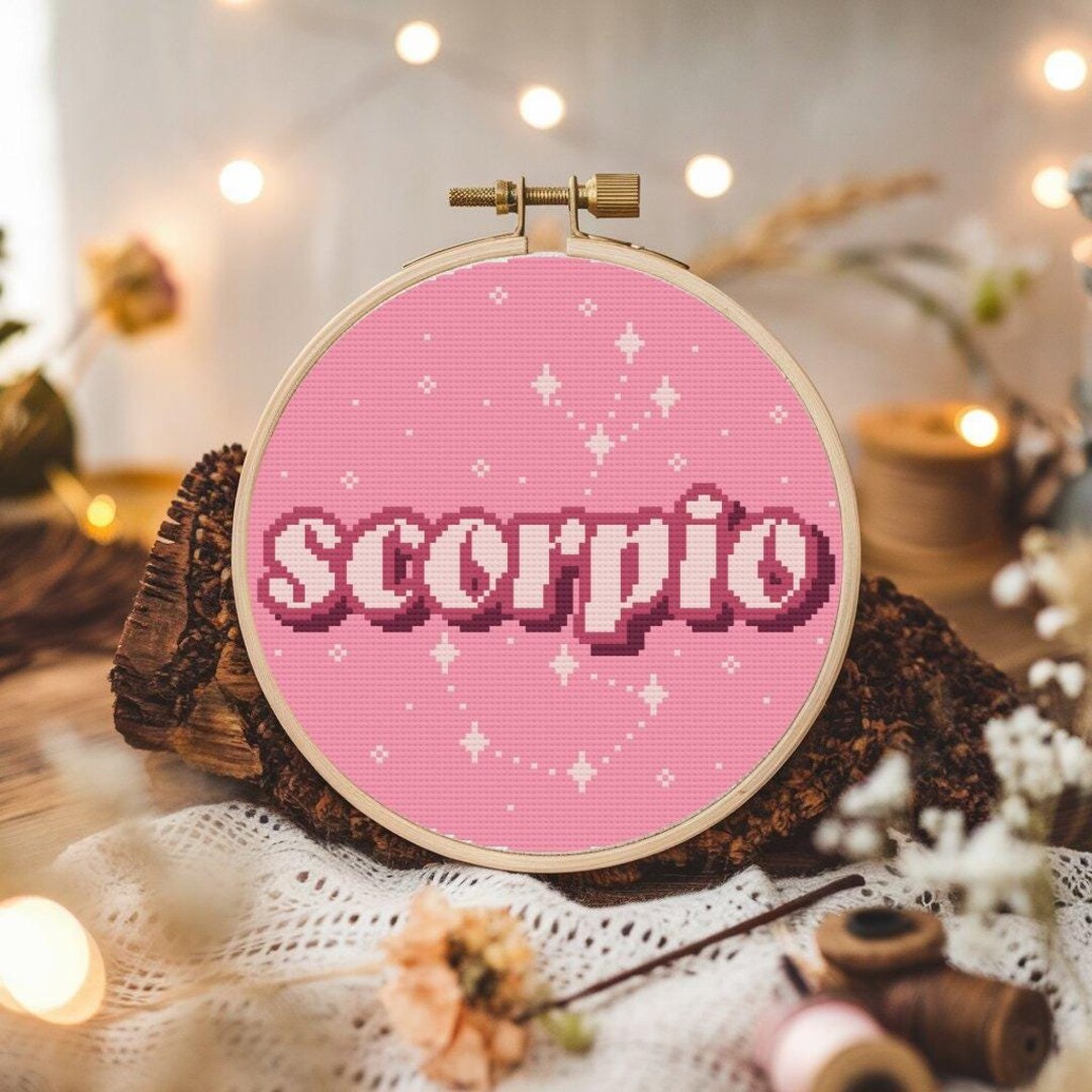 Scorpio Cross Stitch Pattern | Scorpio Counted Cross Stitch Pattern ...