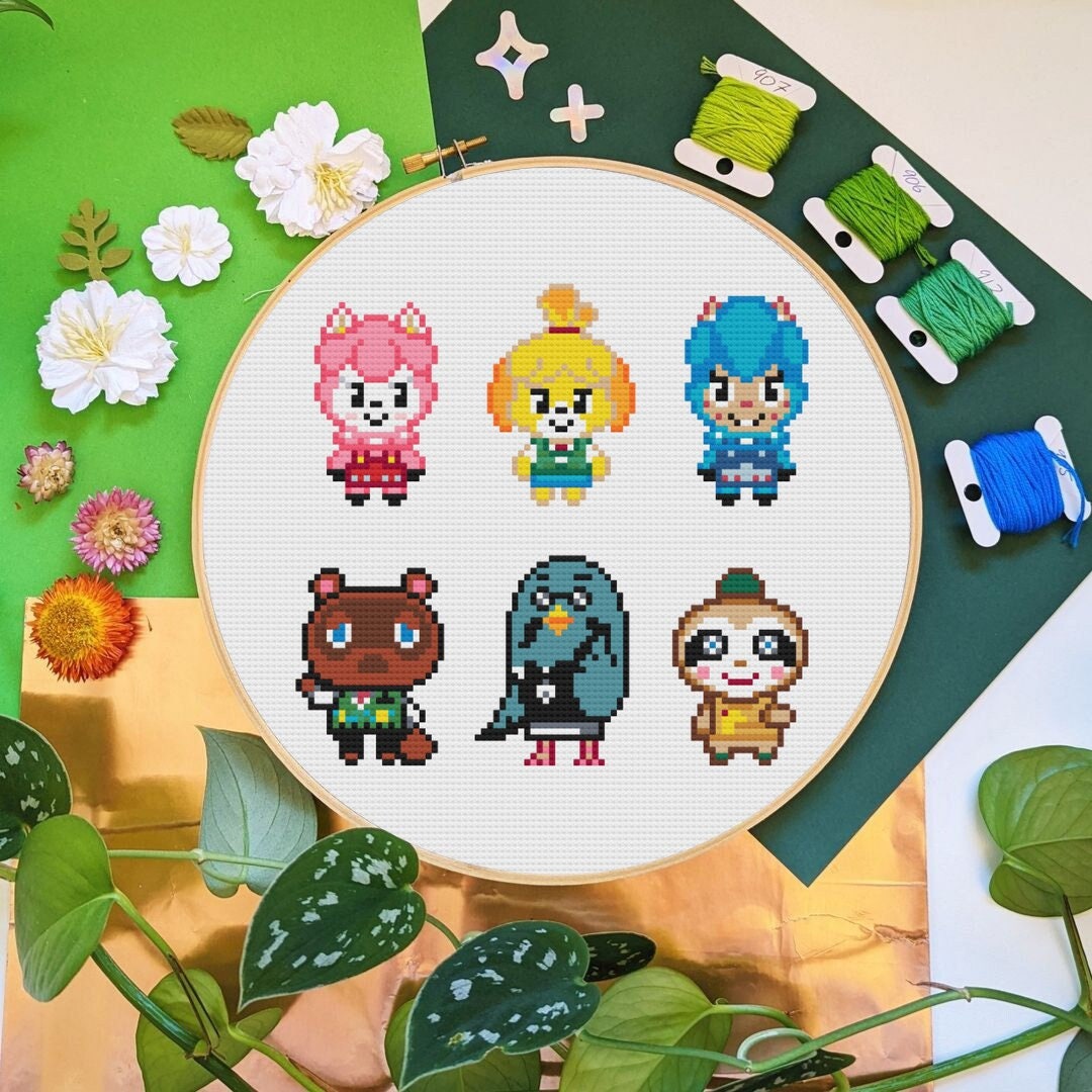 Animal Crossing Cross Stitch Pattern Animal Crossing Cross Stitch Small ...
