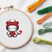 Evil Kitty Cross Stitch Pattern | Evil Cross Stitch Pattern | Cartoon ...