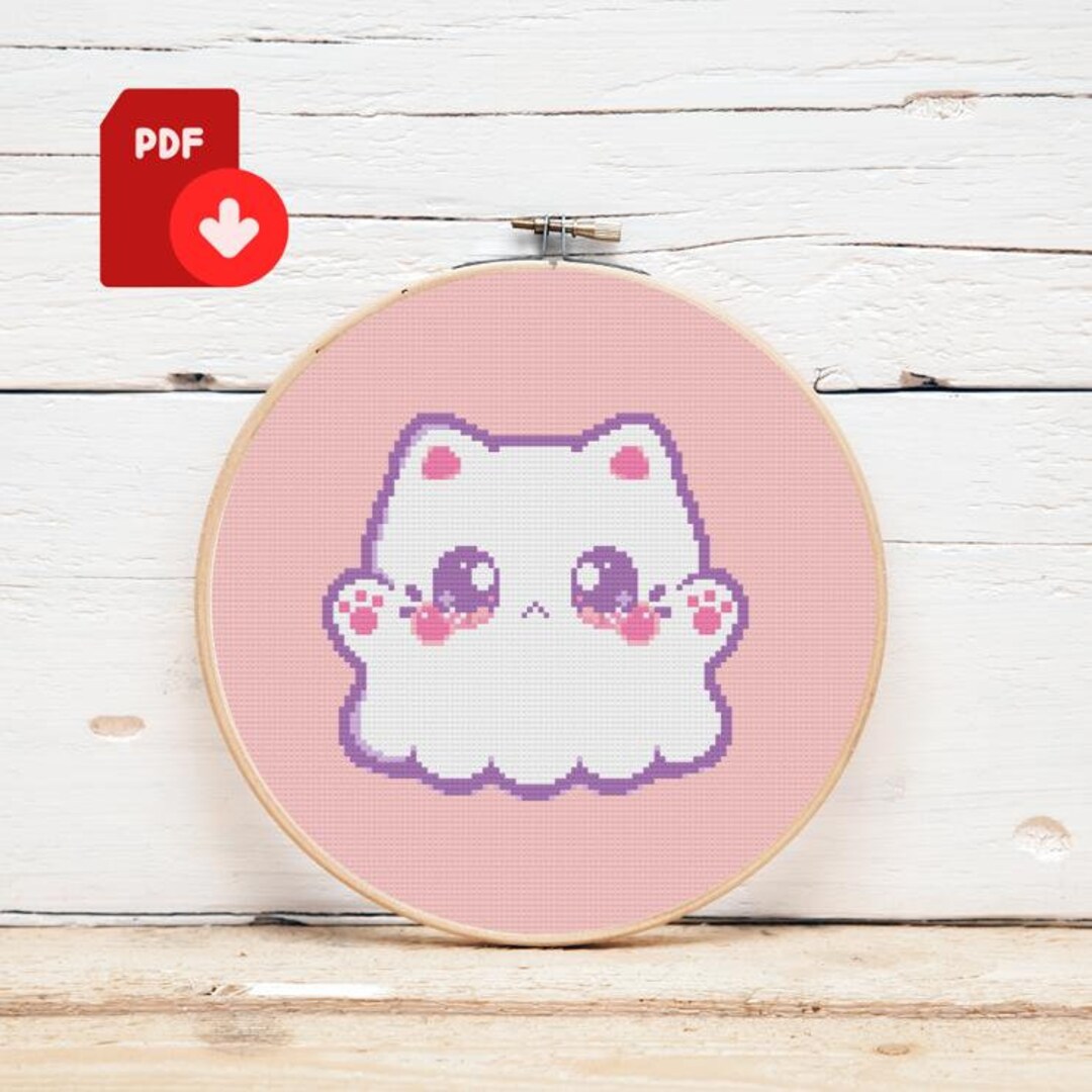 Cat Cross Stitch Pattern | Cute Cross Stitch Pattern | Cross Stitch ...