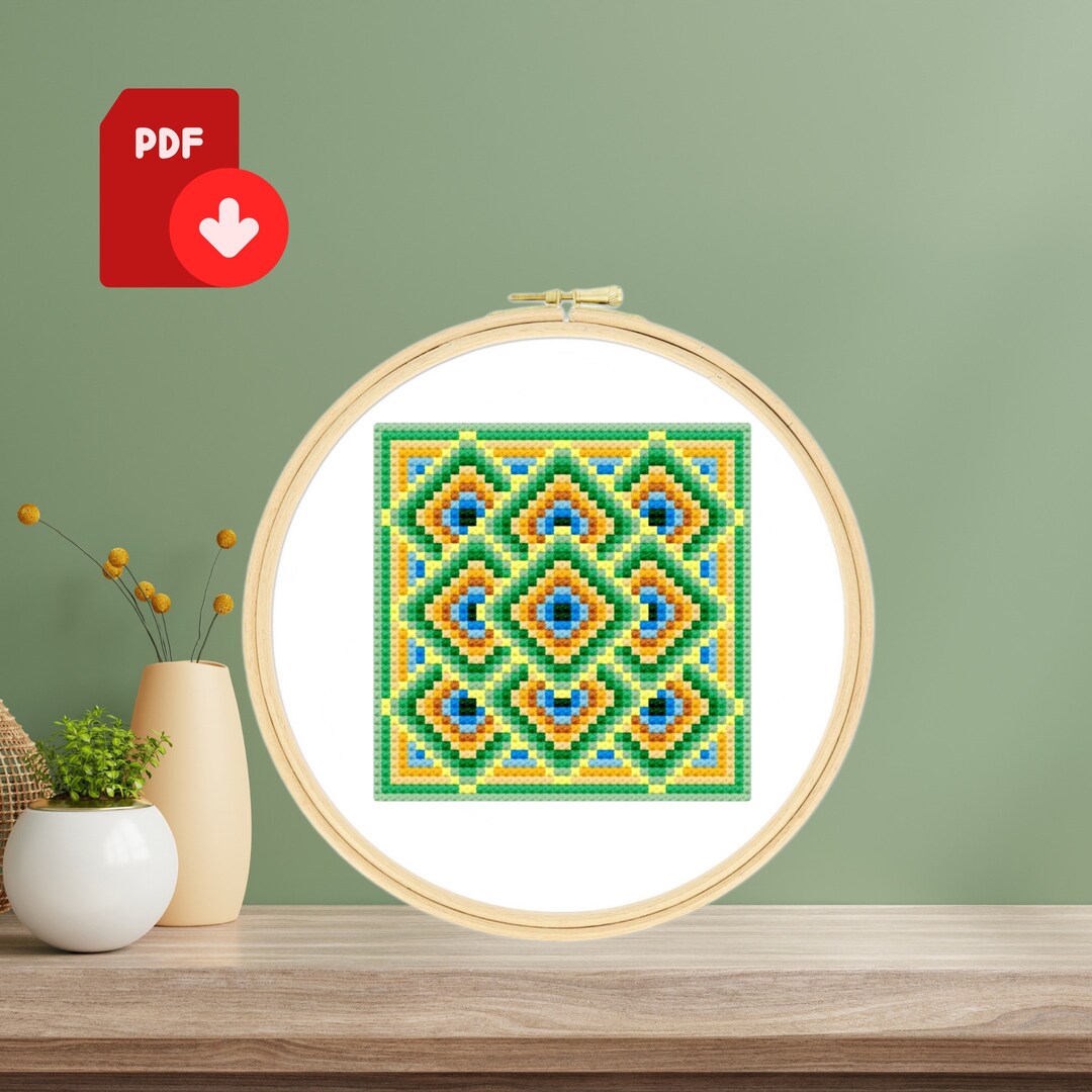 Mandala Cross Stitch Pattern | Mandala Cross Stitch | Geometric Cross ...