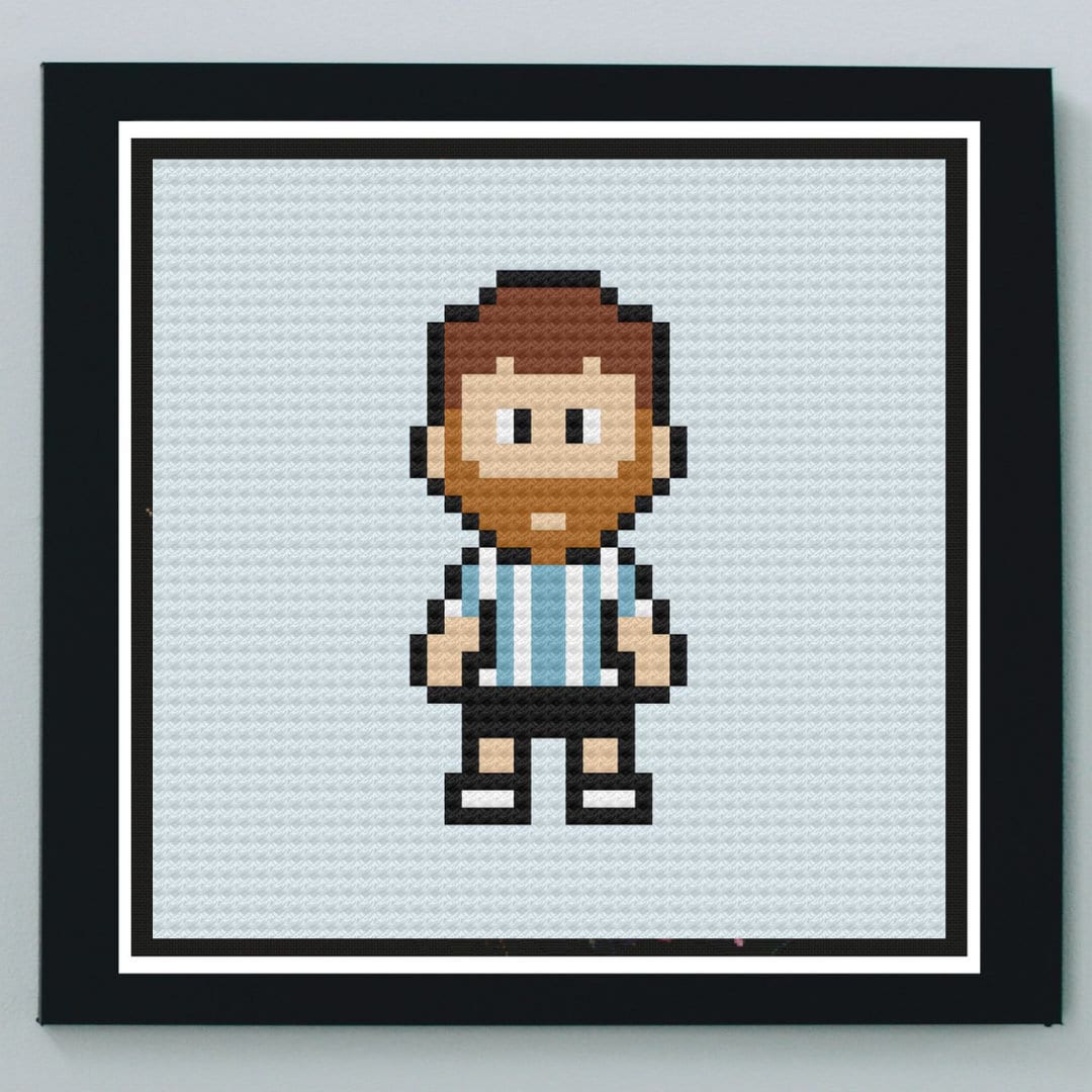 Messi Cross Stitch Pattern | Messi Cross Stitch | Argentina Cross ...