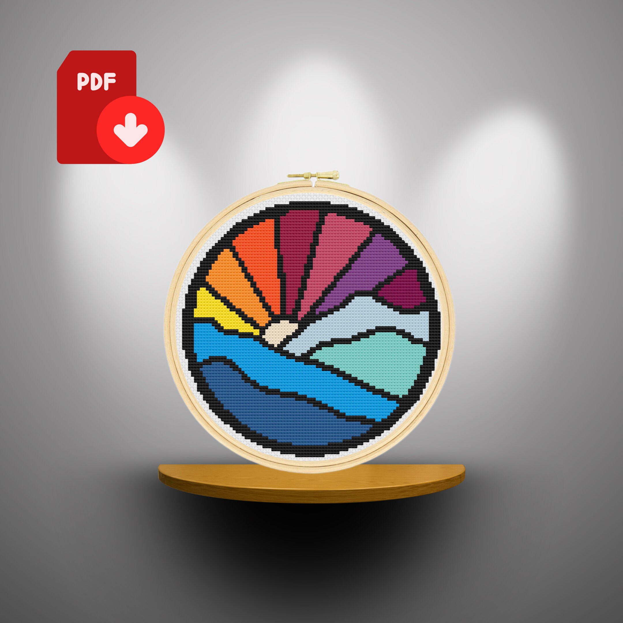Sunset Cross Stitch Pattern | Sunrise Cross Stitch Pattern | Colorful ...