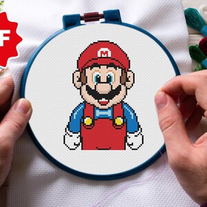 Mario Cross Stitch Pattern Luigi Cross Stitch Pattern Bros Cross Stitch ...