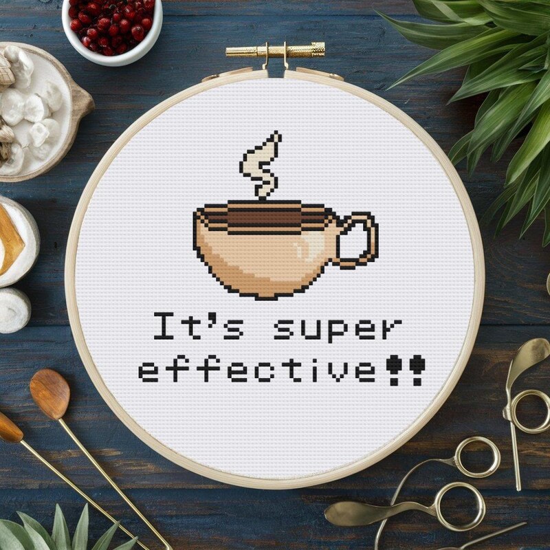 Coffee Cross Stitch - Etsy