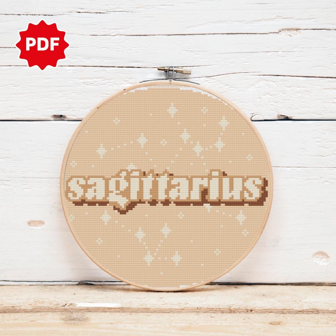 Sagittarius Cross Stitch Pattern | Sagittarius Counted Cross Stitch ...