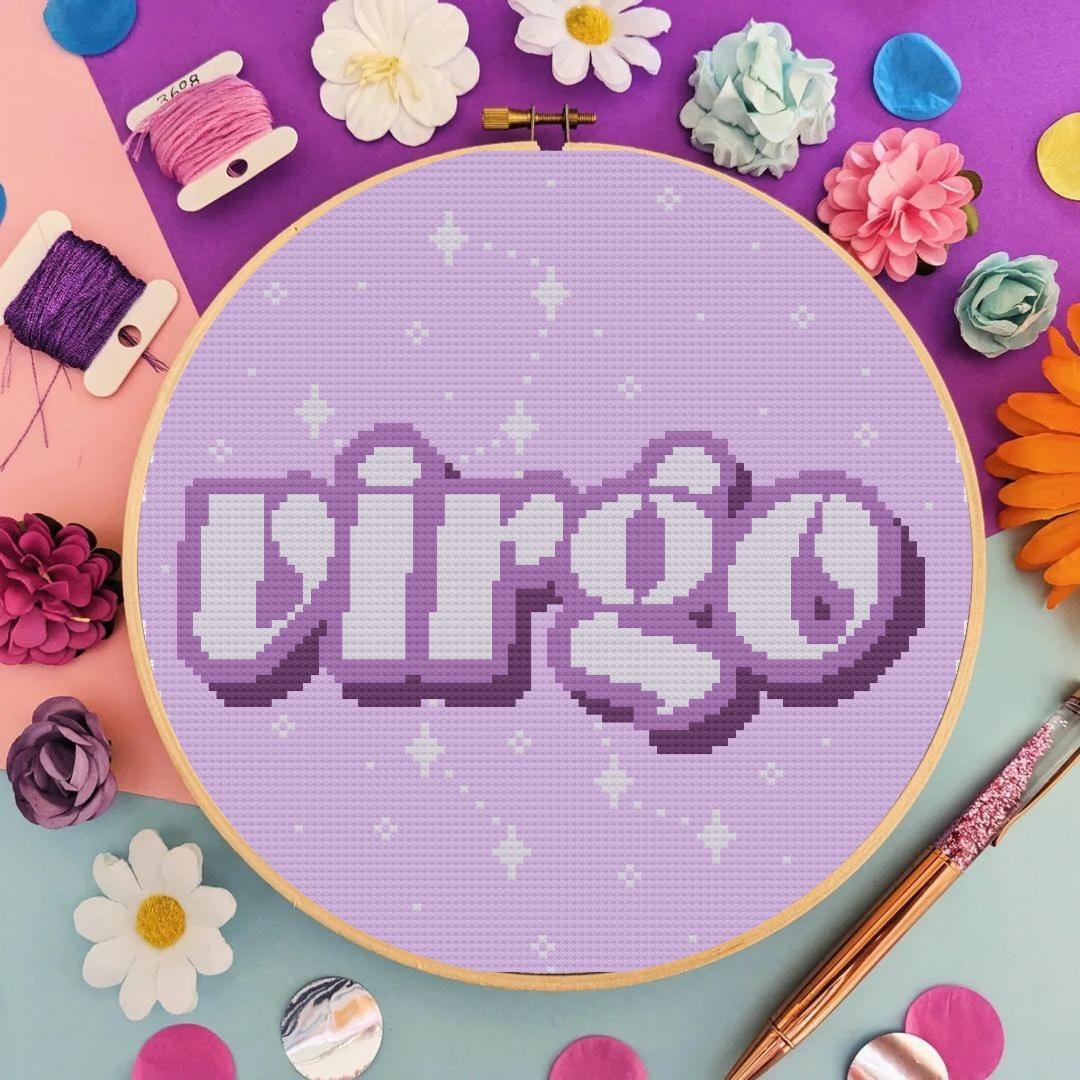 Virgo Cross Stitch Pattern | Virgo Counted Cross Stitch Pattern ...