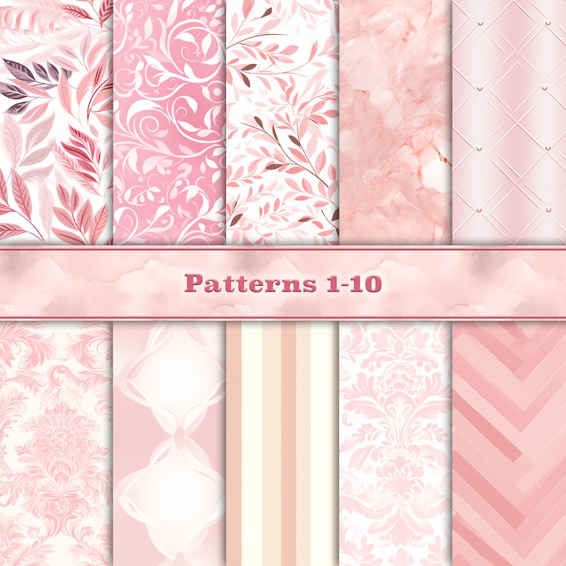 30 Blush Pink Digital Paper, Blush Pink Seamless Pattern, Blush Pink Background, Soft Blush Pink ...