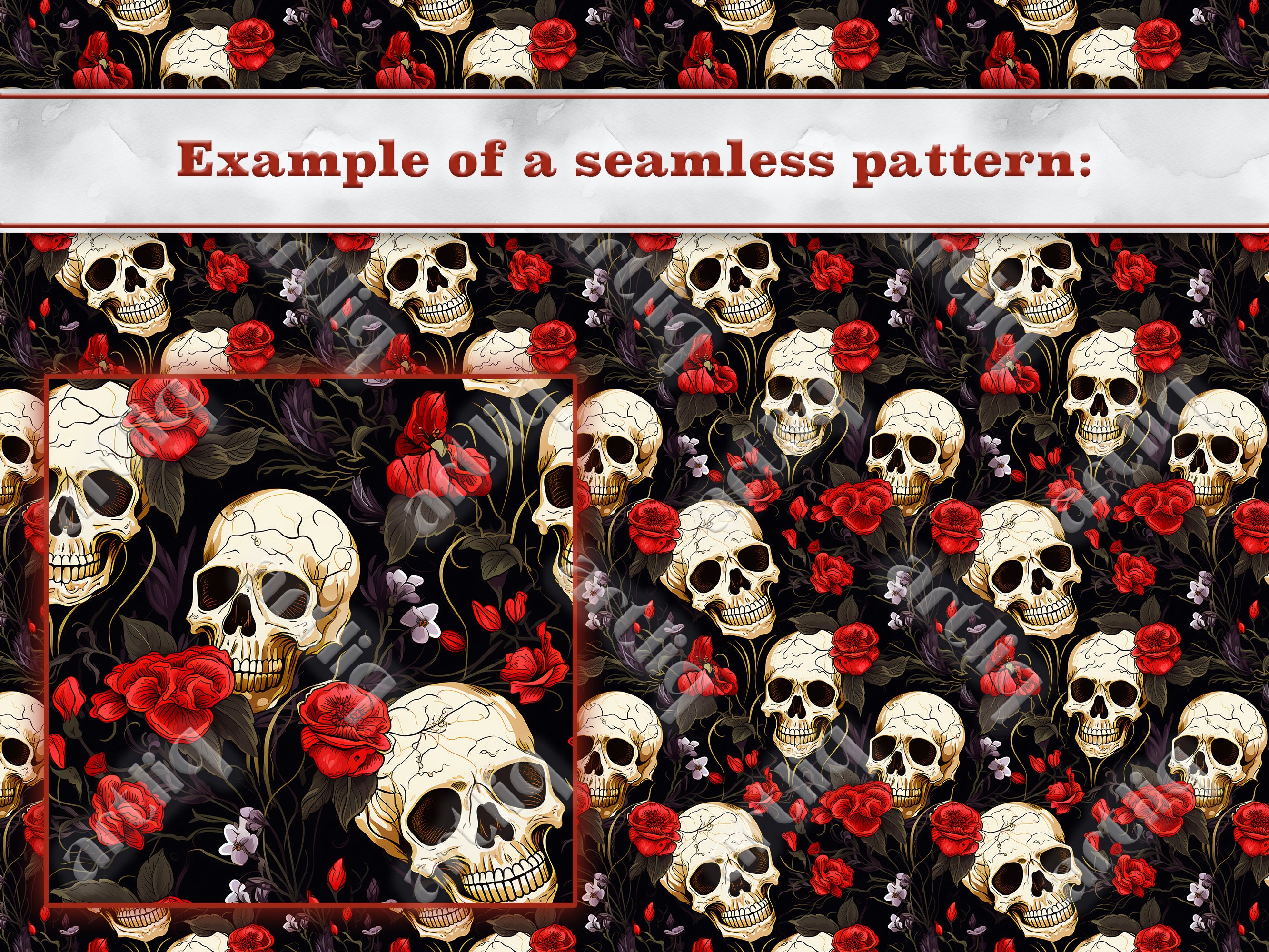 50 Whimsigoth Digital Paper, Whimsical Goth Seamless Pattern, Goth ...