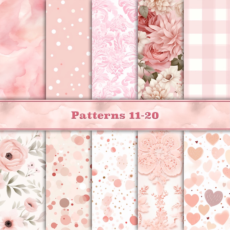 30 Blush Pink Digital Paper, Blush Pink Seamless Pattern, Blush Pink Background, Soft Blush Pink ...