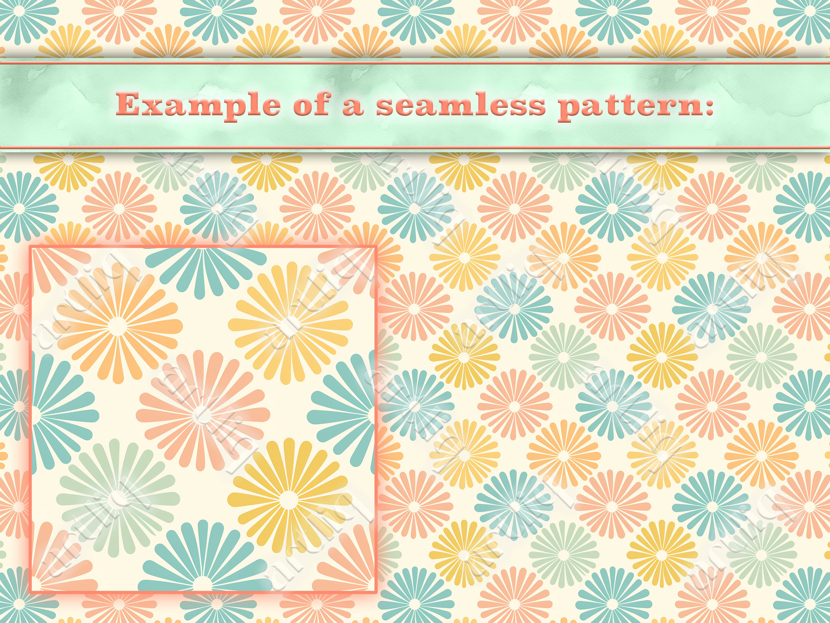 50 Groovy Retro Pastel Digital Paper Retro Seamless Pattern - Etsy