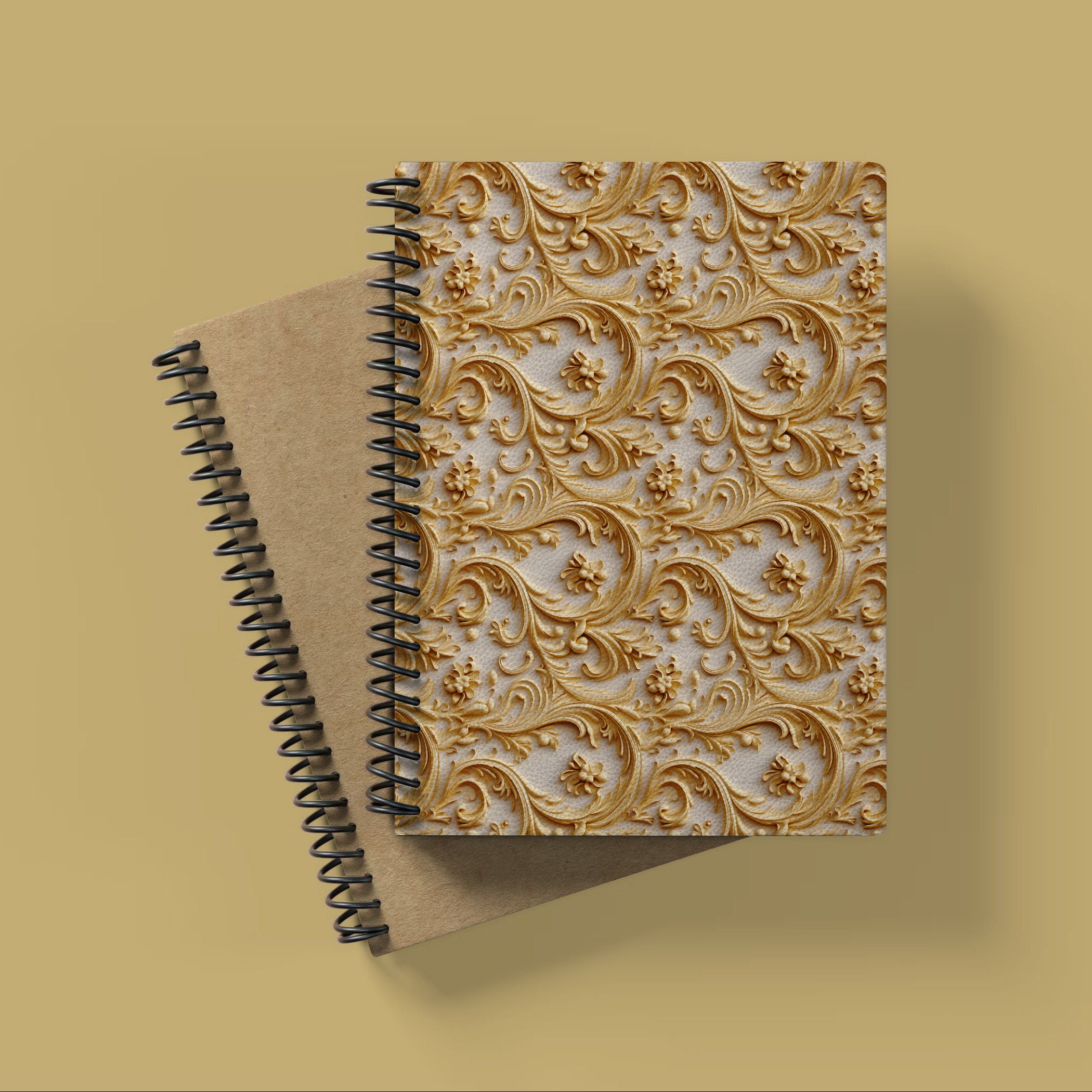 30 Embossed Swirls and Scrolls Digital Paper, Embossed Swirls Seamless ...
