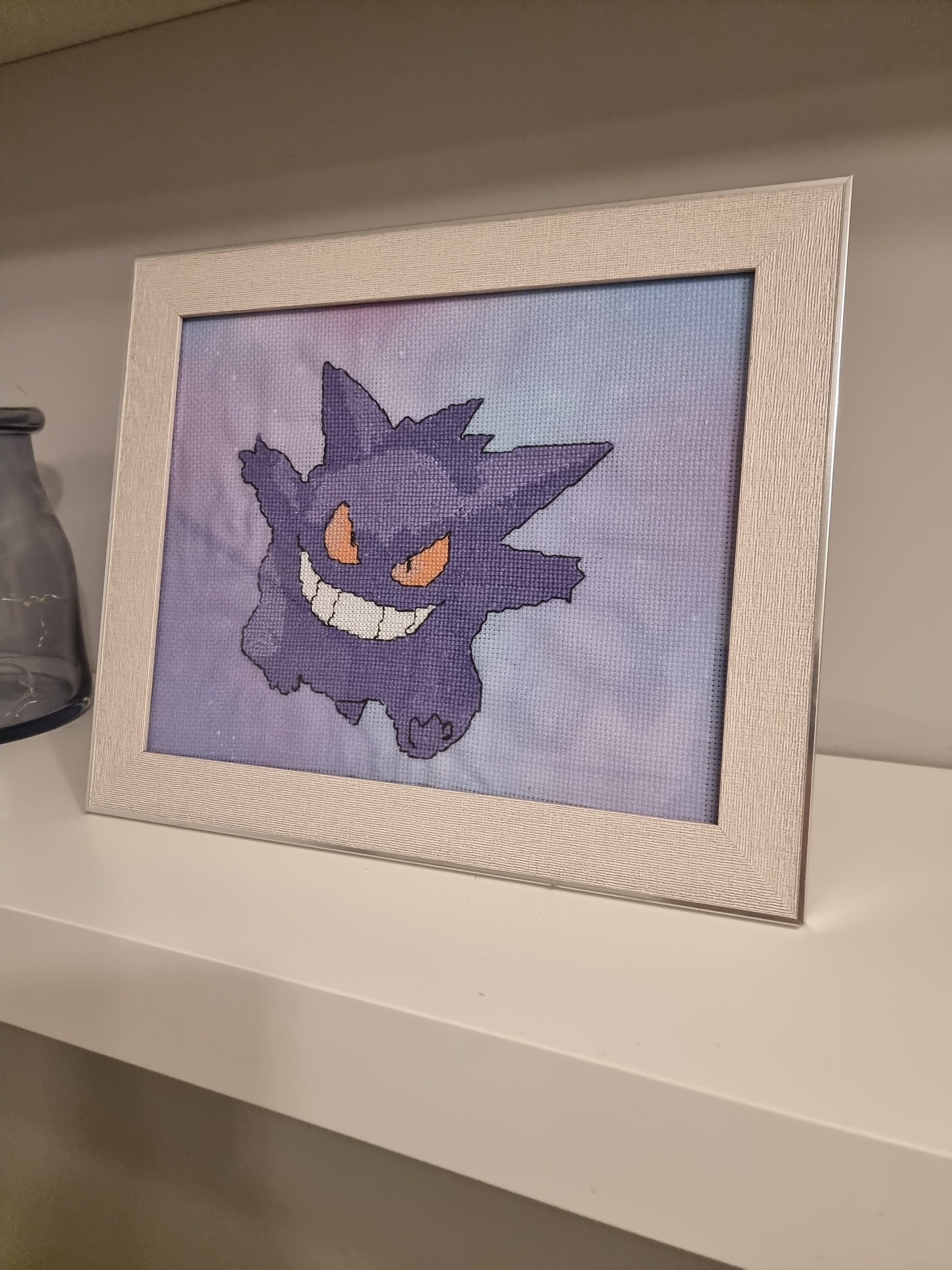 Gengar Pokémon Cross Stitch - Etsy