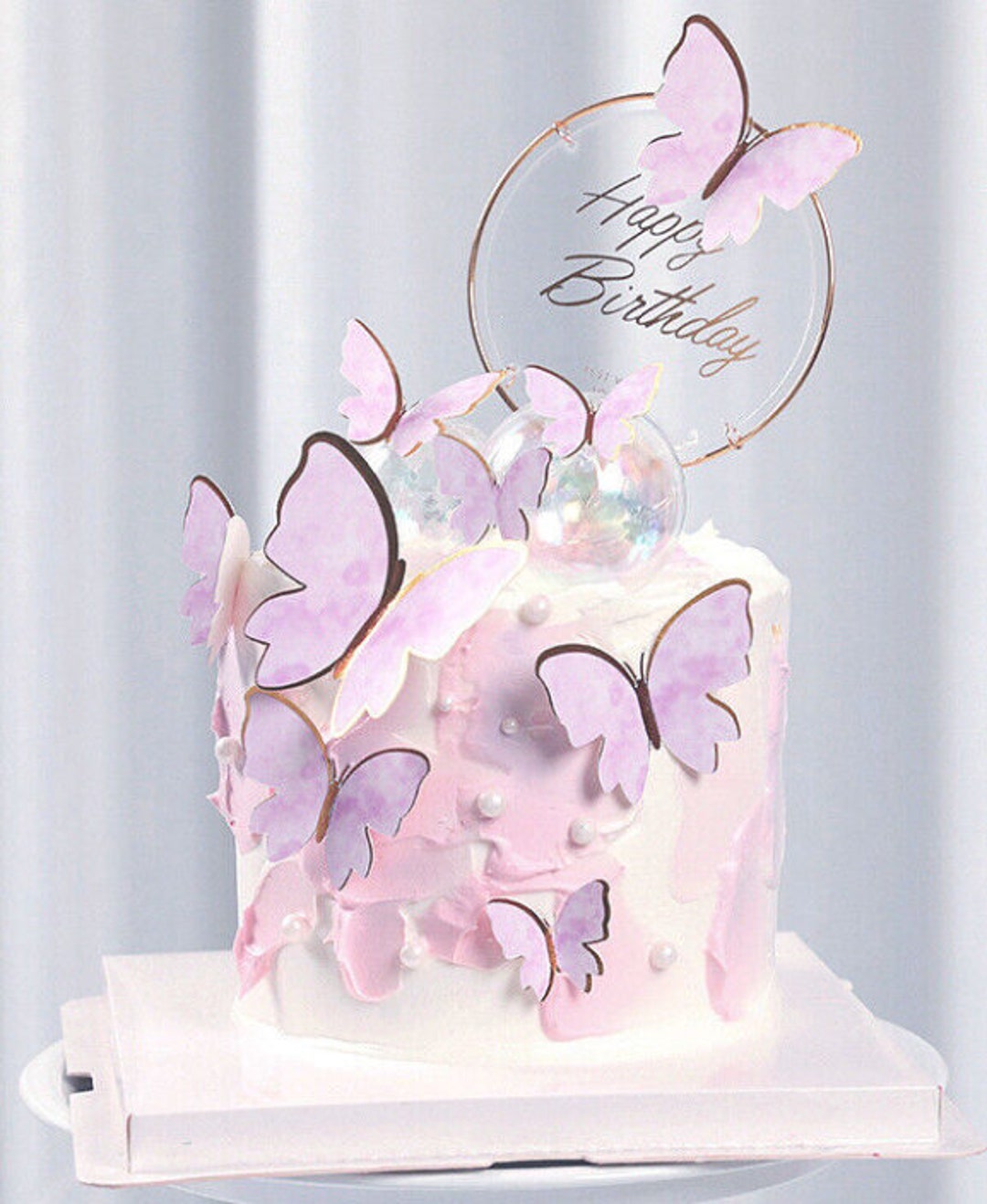 Butterfly Cake Toppers Happy Birthday Wedding Party - Etsy