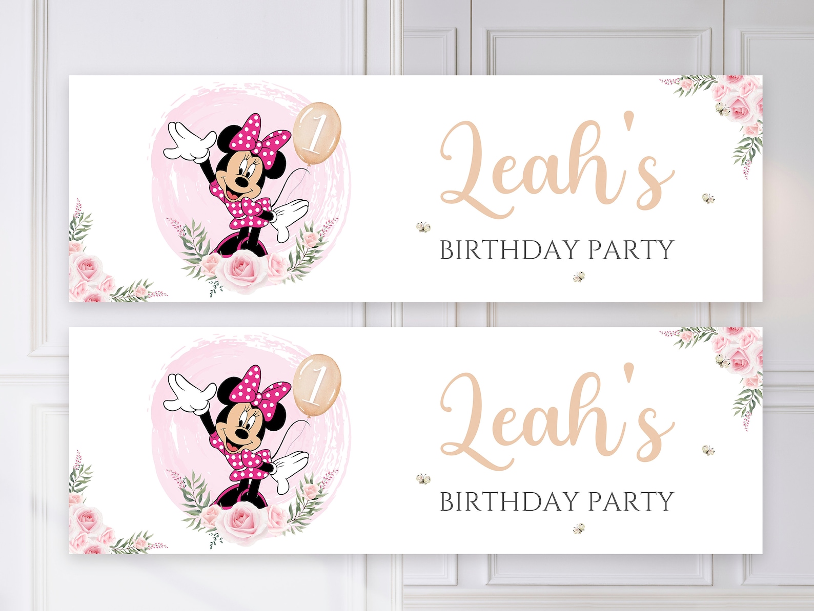 Personalised Minnie Mouse Birthday Party Thank You Stickers - Etsy