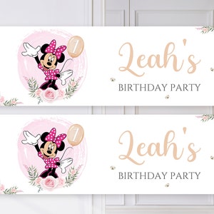 Personalised Minnie Mouse Birthday Party Welcome Sign - Etsy