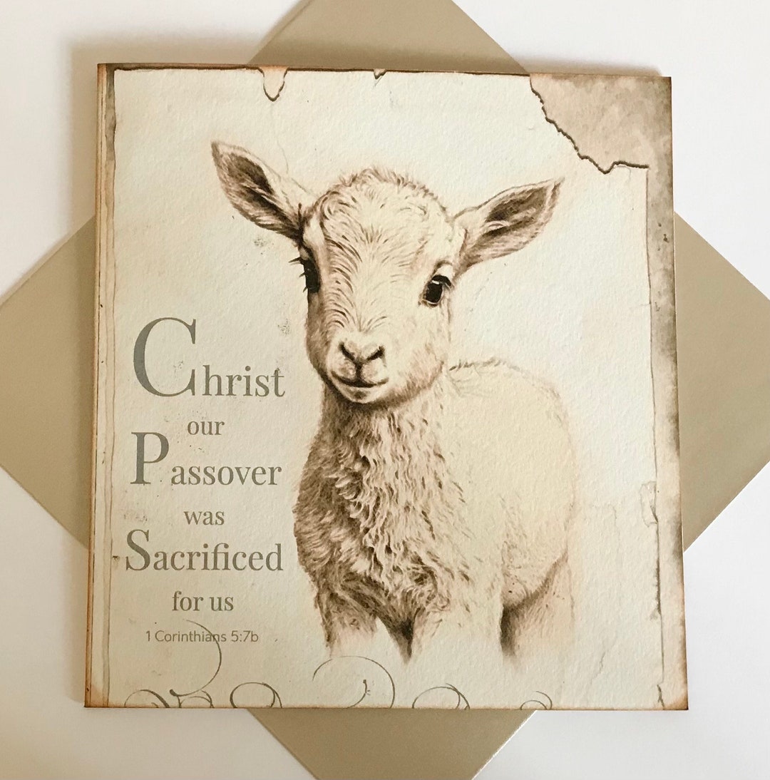 Christian Passover Card Lamb of God Card With Bible Verse Single or ...