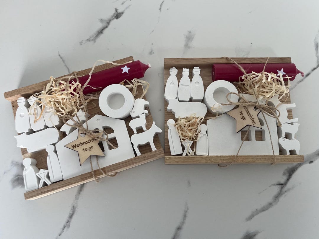 Mini Nativity Scene / Christmas to Go / Small Christmas Gift / Small ...