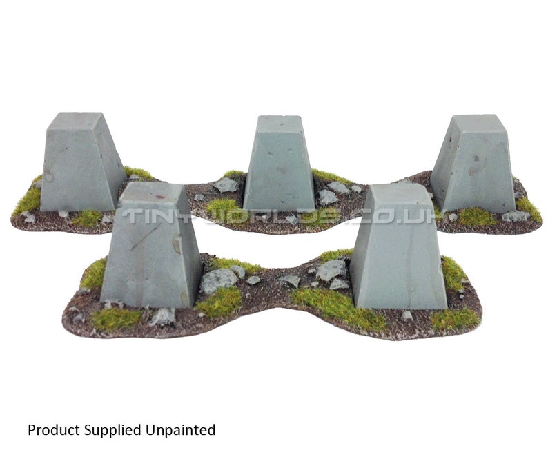 Dragon's Teeth Tank Traps Terrain Pieces Wargames Scenery - Unpainted ...