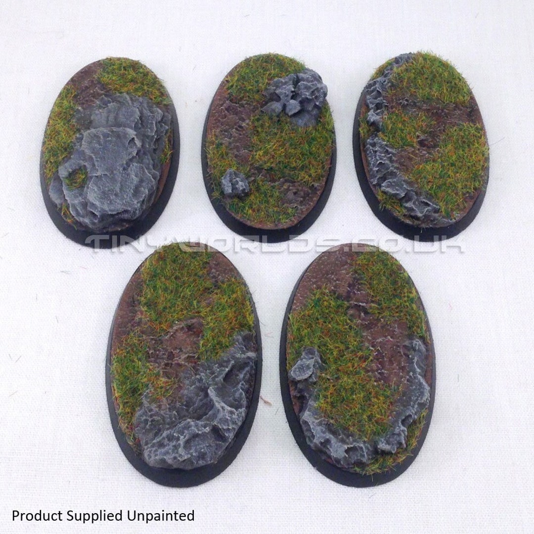 60mm Oval Rock Scenic Resin Bases Warhammer 40K 40000 Aos Age of Sigmar ...