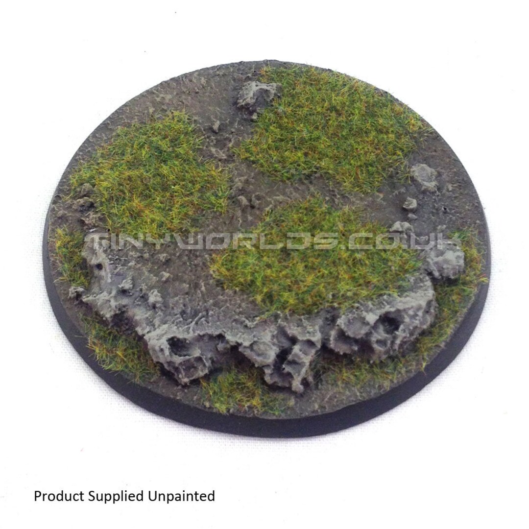 80mm Round Rock Scenic Resin Bases - Miniature Model Slate Stone ...
