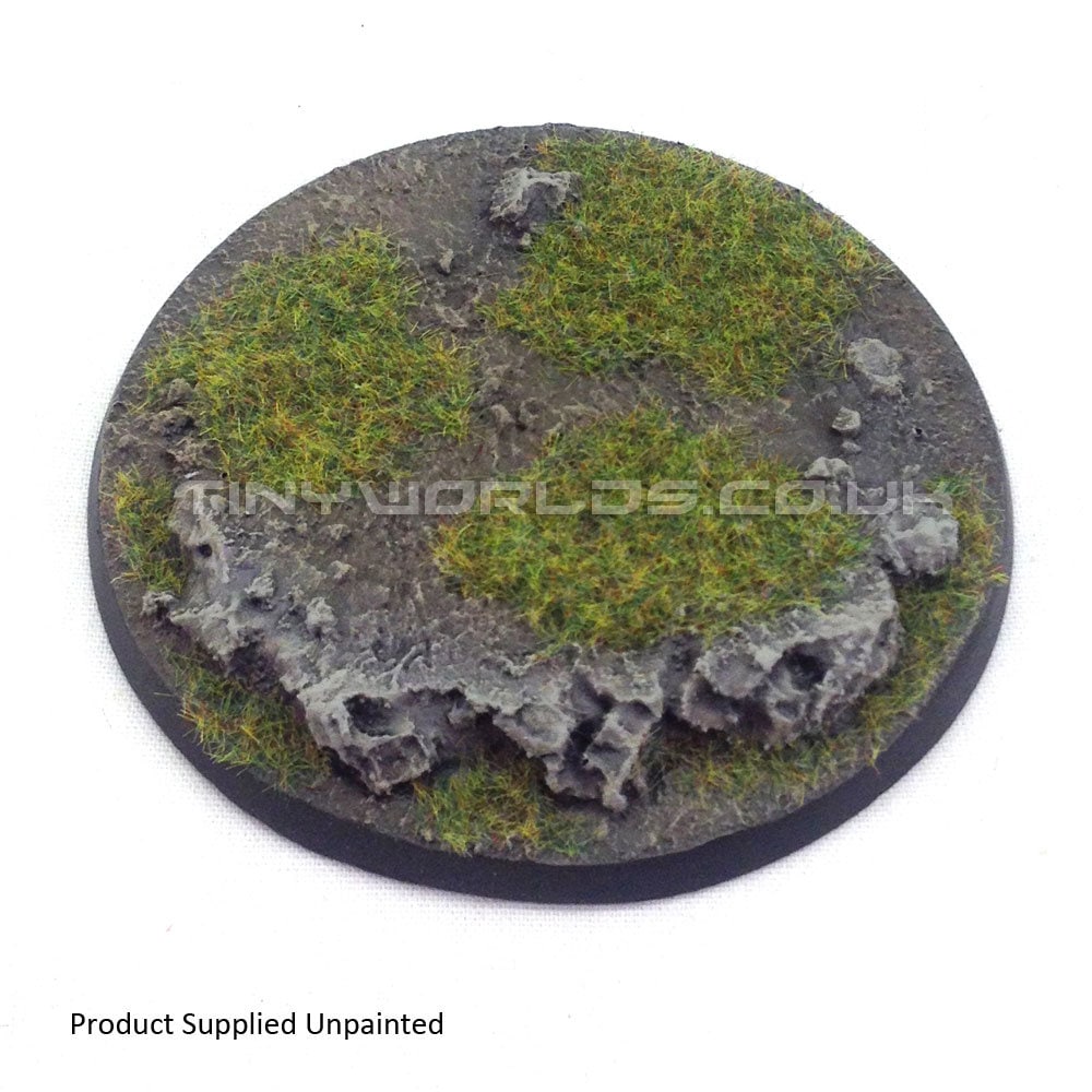 80mm Round Rock Scenic Resin Bases - Miniature Model Slate Stone ...