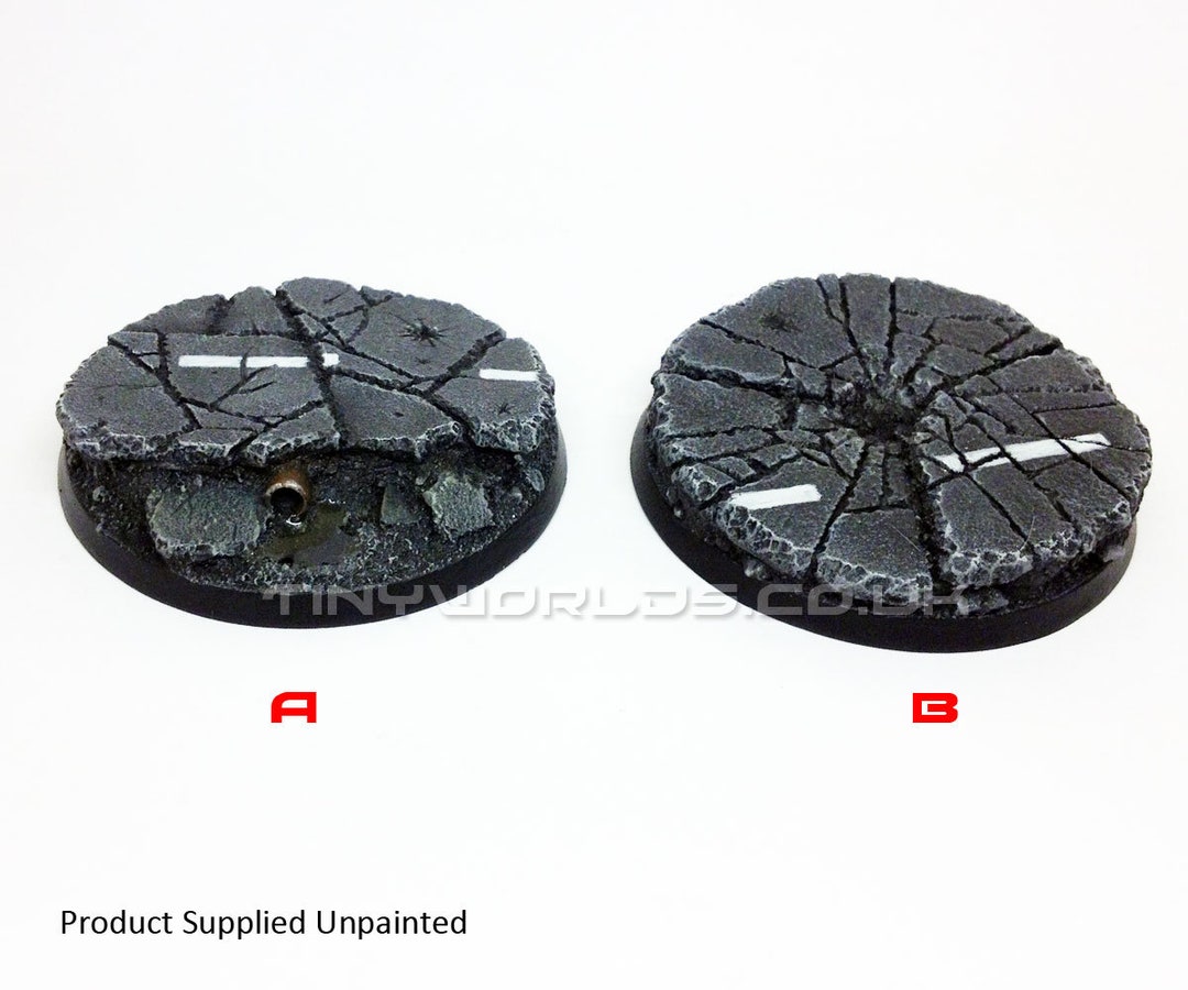 60mm Round Urban Rubble Scenic Resin Bases - Choose Style - Miniature ...