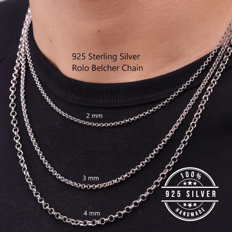 925 Rolo Chain - Etsy