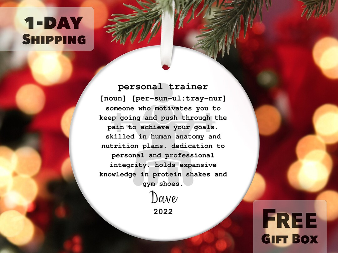 Personal Trainer Personalized Ornament, Personalized Trainer Gift ...