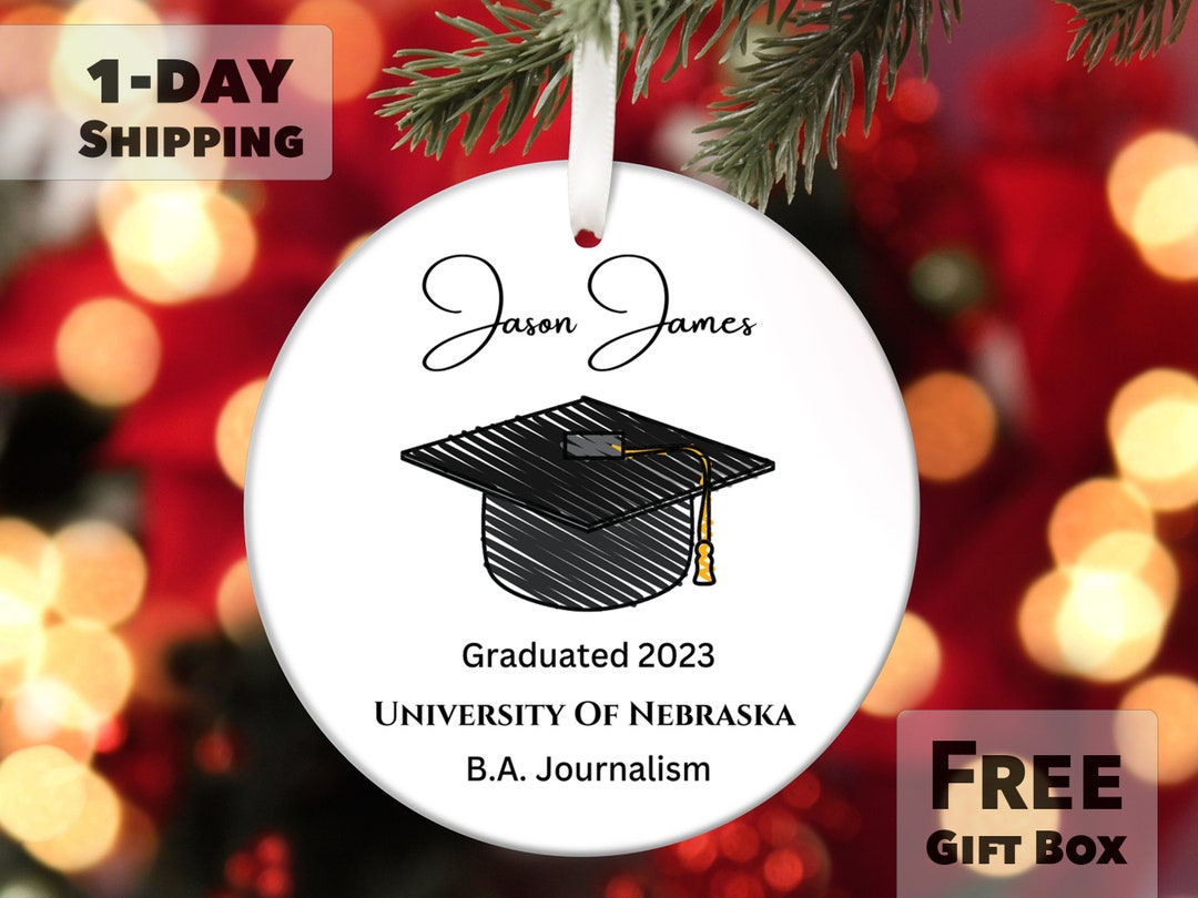 College Graduation Personalized Ornament, Personalized Graduation Gift ...