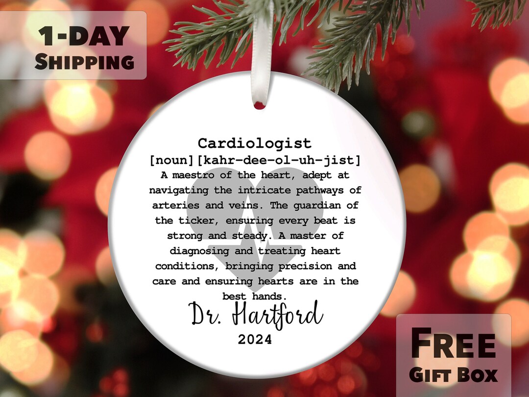 Cardiologist Personalized Ornament, Personalized Doctor Gift ...