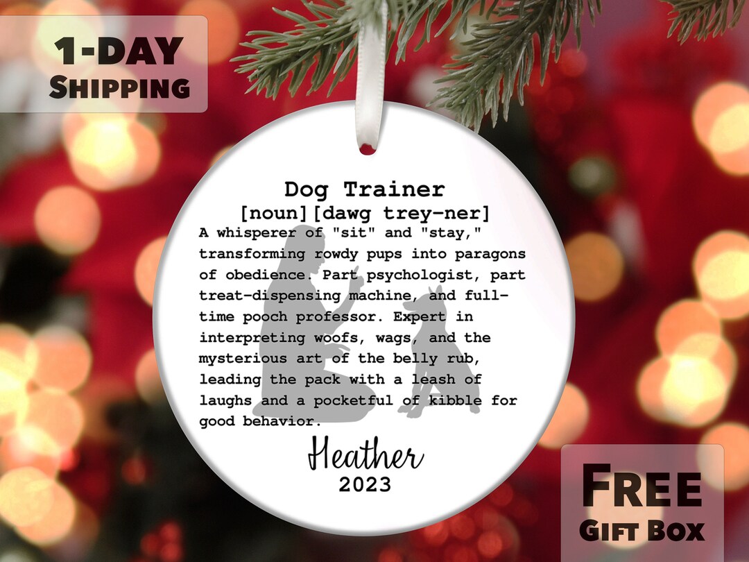 Dog Trainer Personalized Ornament, Personalized Dog Behaviorist Gift ...