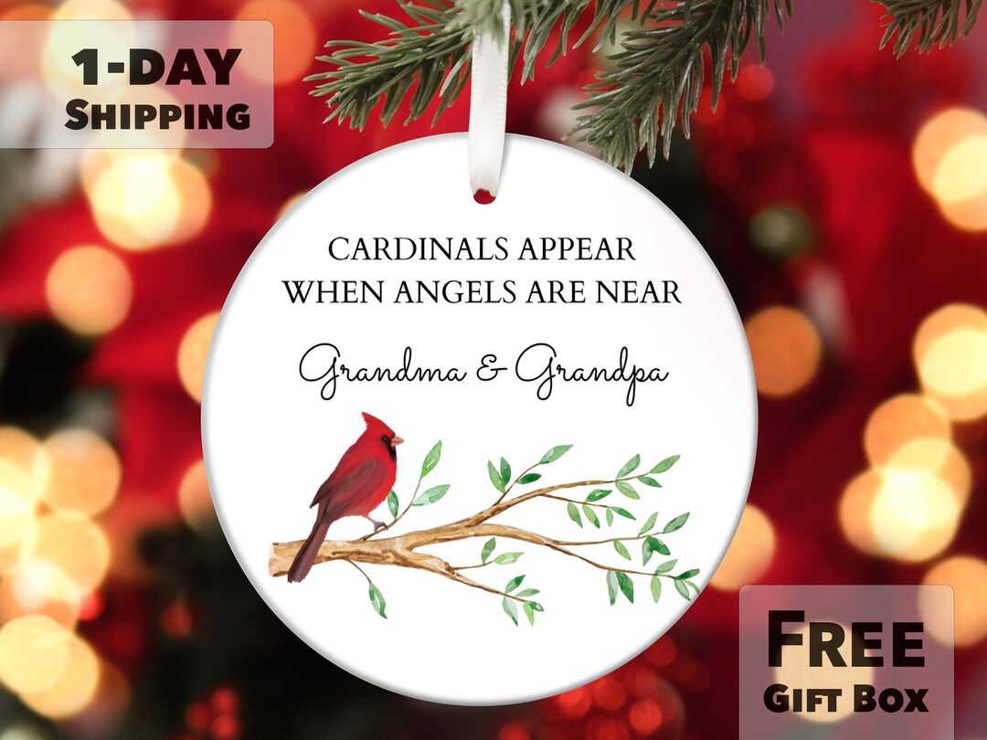 Personalized Cardinal Memorial Ornament: Custom Remembrance Christmas ...