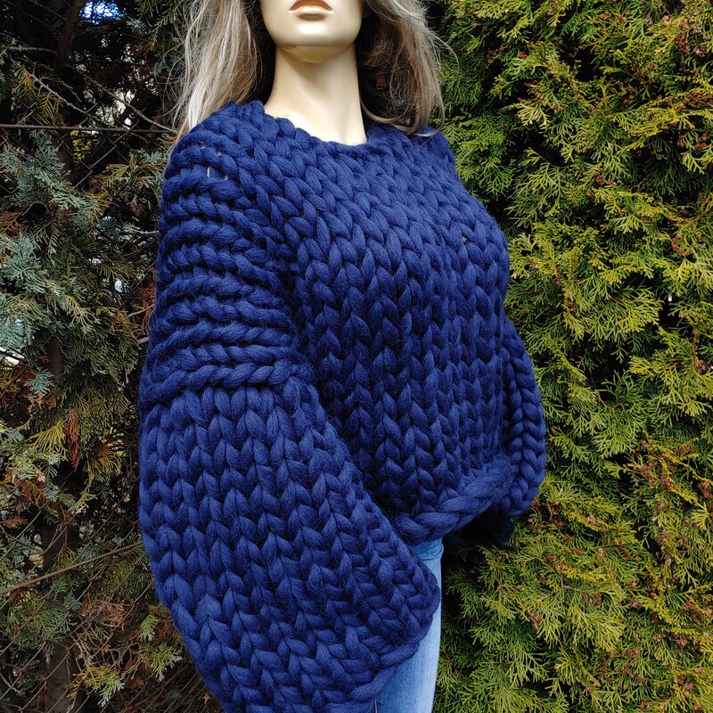 Chunky Knit Sweater - Etsy